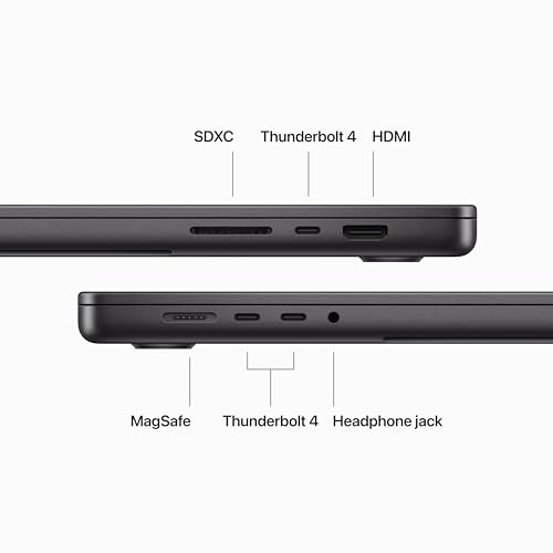 Apple 2023 MacBook Pro Laptop M3 Pro chip with 12‑core CPU, 18‑core GPU: Built for Apple Intelligence, 16.2-inch Liquid Retina XDR Display, 36GB Unified Memory, 512GB SSD Storage; Space Black