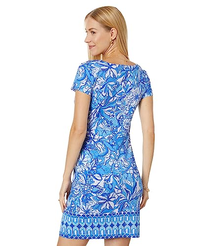 Lilly Pulitzer UPF 50+ Sophiletta Dress Blue Tang Flocking Fabulous Engineered Dress XL