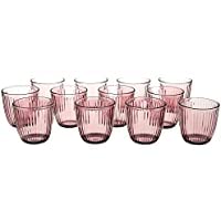 Bormioli Rocco Line Water Glass, Set of 12, 9.75 oz, Lilac Rode
