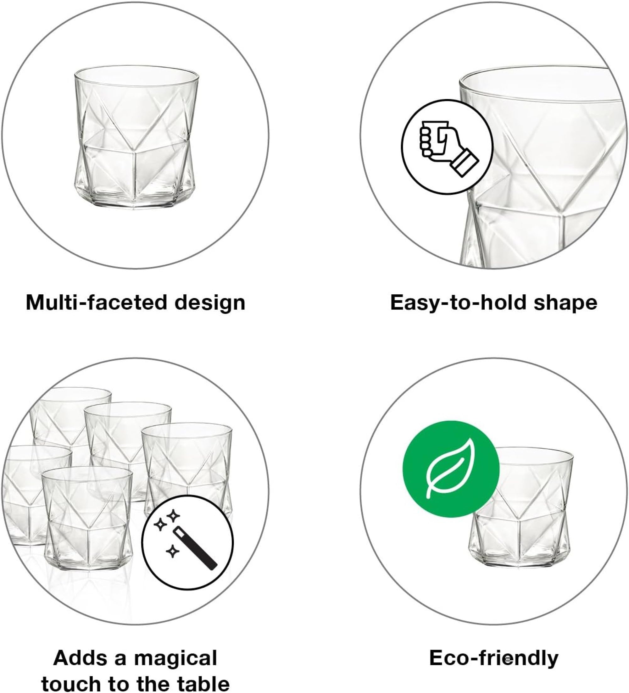 Bormioli Rocco - 234510GRB021990 Bormioli Rocco Cassiopea Rocks Glass, Clear, 11.25 oz Glassware Set