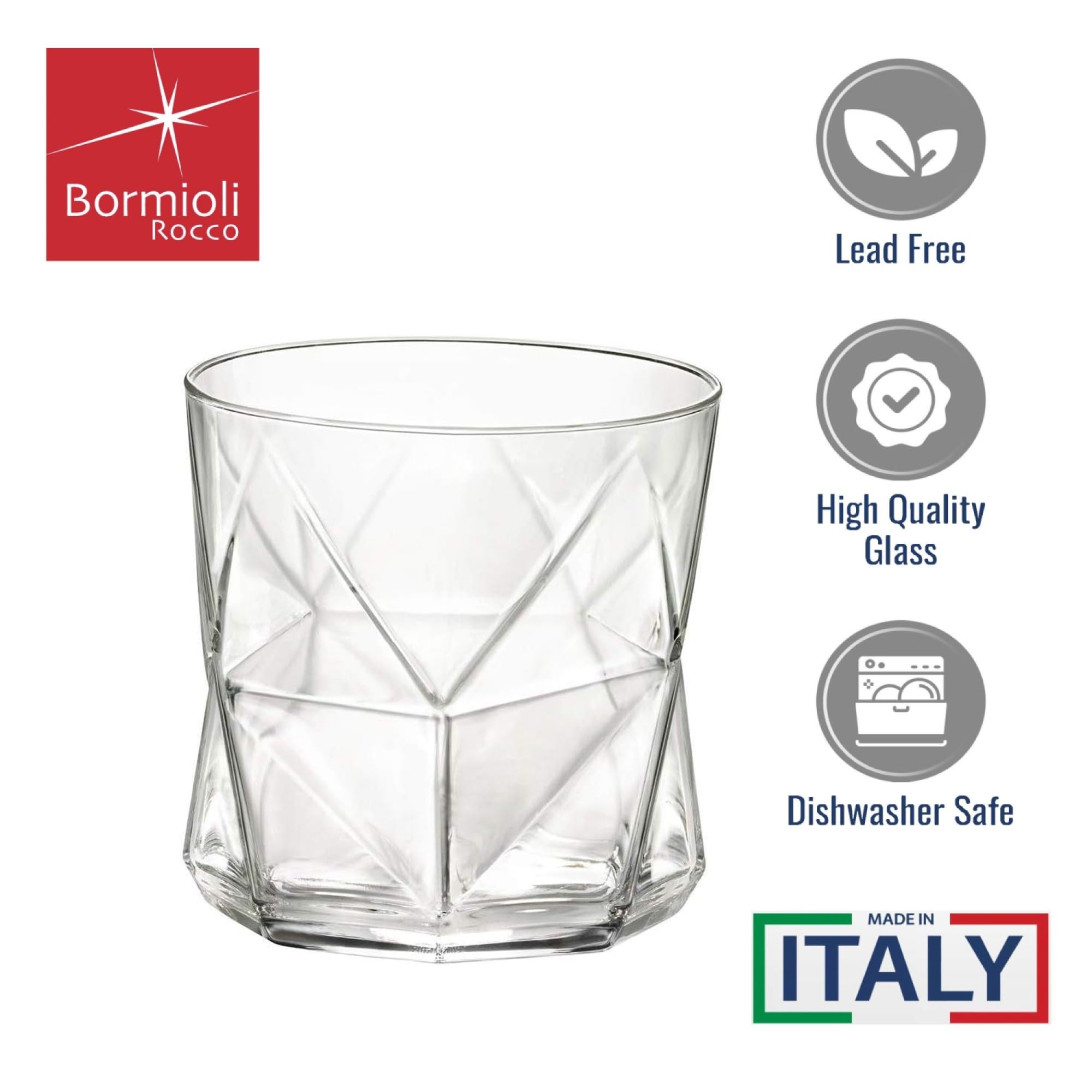 Bormioli Rocco - 234510GRB021990 Bormioli Rocco Cassiopea Rocks Glass, Clear, 11.25 oz Glassware Set