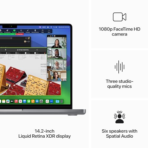 Apple 2023 MacBook Pro Laptop M3 chip with 8‑core CPU, 10‑core GPU: Built for Apple Intelligence, 14.2-inch Liquid Retina XDR Display, 8GB Unified Memory, 1TB SSD Storage; Space Gray