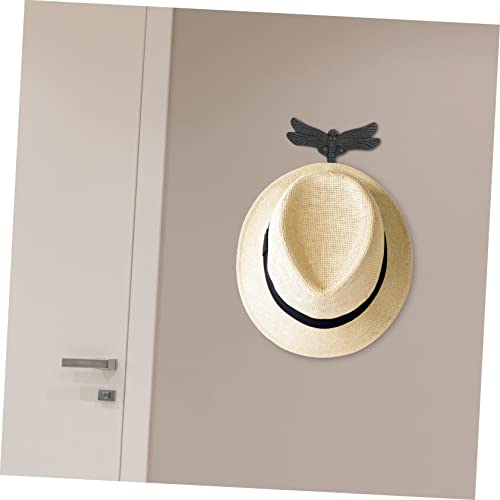 Cabilock 2 Sets Dragonfly Hook Metal Bag Hook Single Coat Hanger Decorative Wall Hangers Robe Towel Hook hat Rack Heavy Duty Clothes Hanger Dragonfly Hanger Wrought Iron Hanger Rack Cartoon