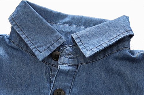 Ding-dong Baby Boy Girl Summer Jeans Denim Short Sleeve Romper(18-24M)