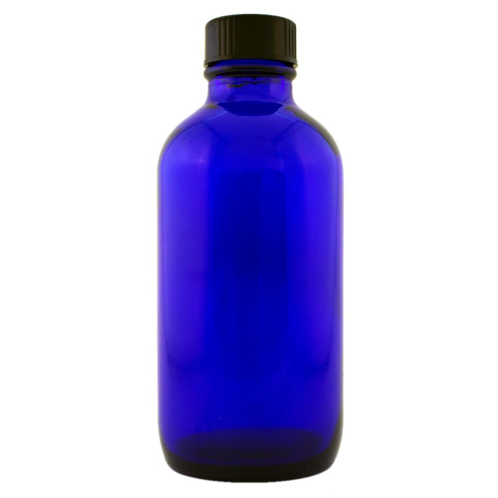 4 fl oz Cobalt Blue Glass Bottle with Phenolic Cone Cap (Single)