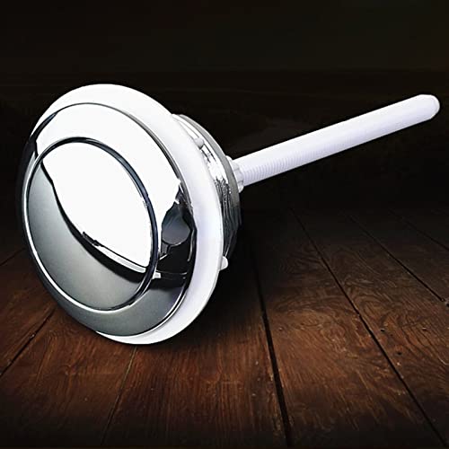 Toilet Push Button Toilet Water Tank Ceramics Cover ABS Plastic Switch Push Button,Outer Round Diameter 58mm Round Single Push Button