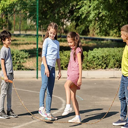 JGM Jump Rope for Kids - Adjustable Tangle-Free Rope Skipping Rope with Soft Beaded Segment for Fitness Workout Exercise 9.2 Ft