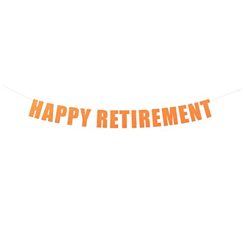 Happy Retirement Banner - Retirement Party, Bon Voyage Retirement Party Banner Sign (Multiple Colors Available) | StringItBanners (Orange)