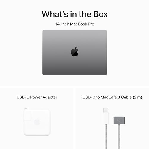 Apple 2023 MacBook Pro Laptop M3 chip with 8‑core CPU, 10‑core GPU: Built for Apple Intelligence, 14.2-inch Liquid Retina XDR Display, 8GB Unified Memory, 1TB SSD Storage; Space Gray