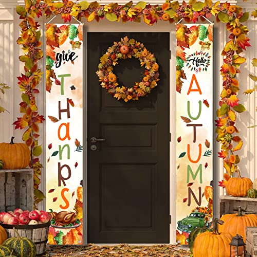 Thanksgiving Decorations for Home - Thanksgiving Banner, Fall Decor for Home, Thanksgiving Party Decorations, Thanksgiving Decor