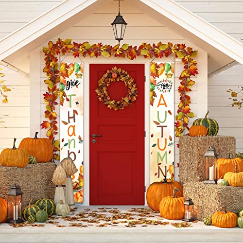 Thanksgiving Decorations for Home - Thanksgiving Banner, Fall Decor for Home, Thanksgiving Party Decorations, Thanksgiving Decor