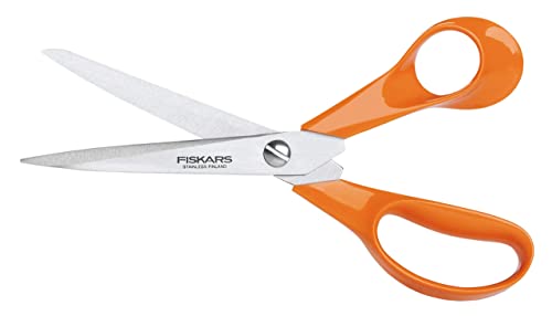 Fiskars 1000815 General Purpose Scissors, Total Length: 21 cm, Quality Steel/Synthetic Material, Classic, one, Orange