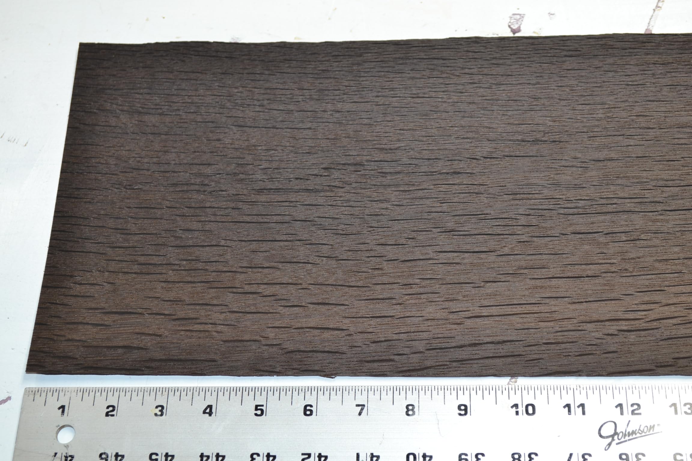 Fumed Oak Raw Wood Veneer Sheet 8 x 44 inches 1/42nd Thick