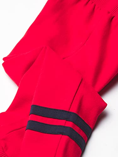 The Children's Place baby boys And Toddler Boy Active Striped Fleece Jogger 2-pack Sweatpants, Red/Heather Gray, 2T US