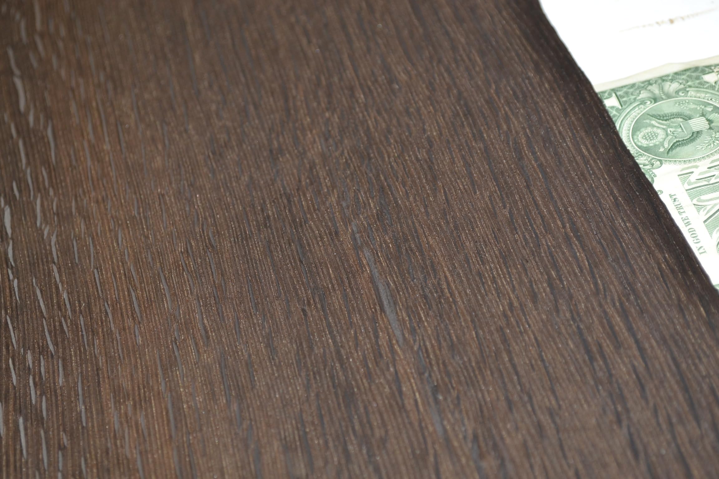 Fumed Oak Raw Wood Veneer Sheet 8 x 44 inches 1/42nd Thick