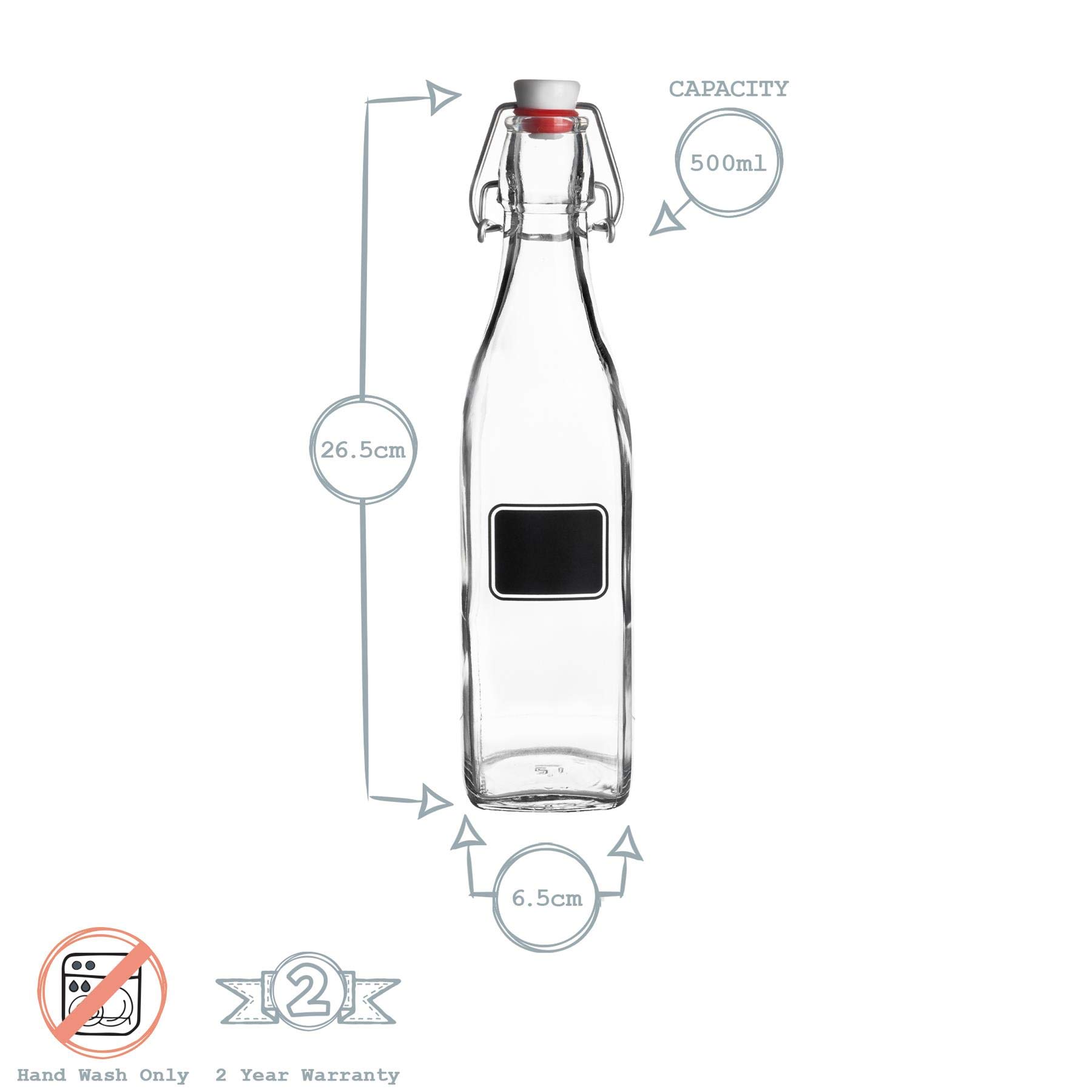 Bormioli Rocco Swing Bottle with Blackboard Label