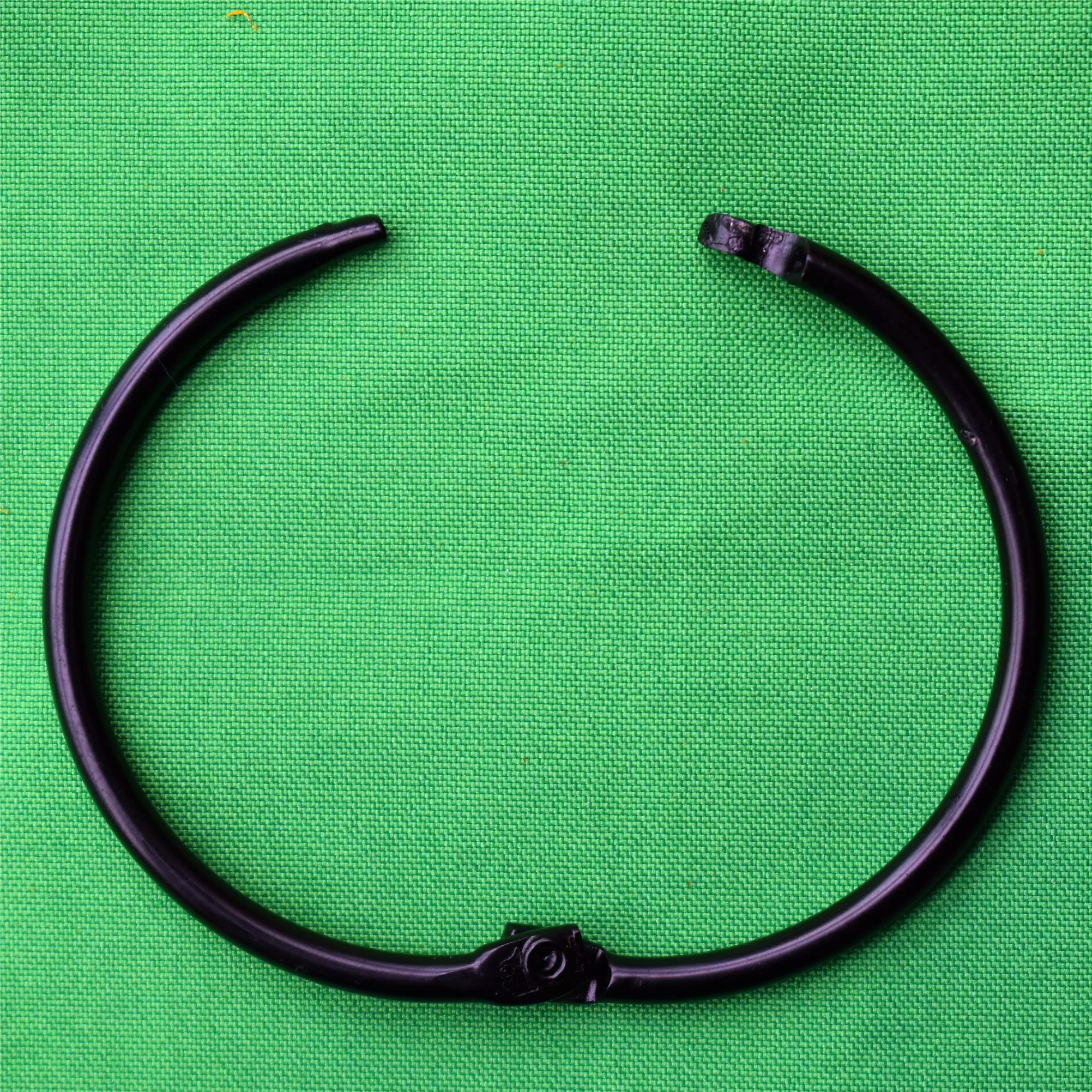 Black Shower Curtain Rings 2 Inch (12 Pack) Metal Round Ring Rustproof for Bathroom Rod