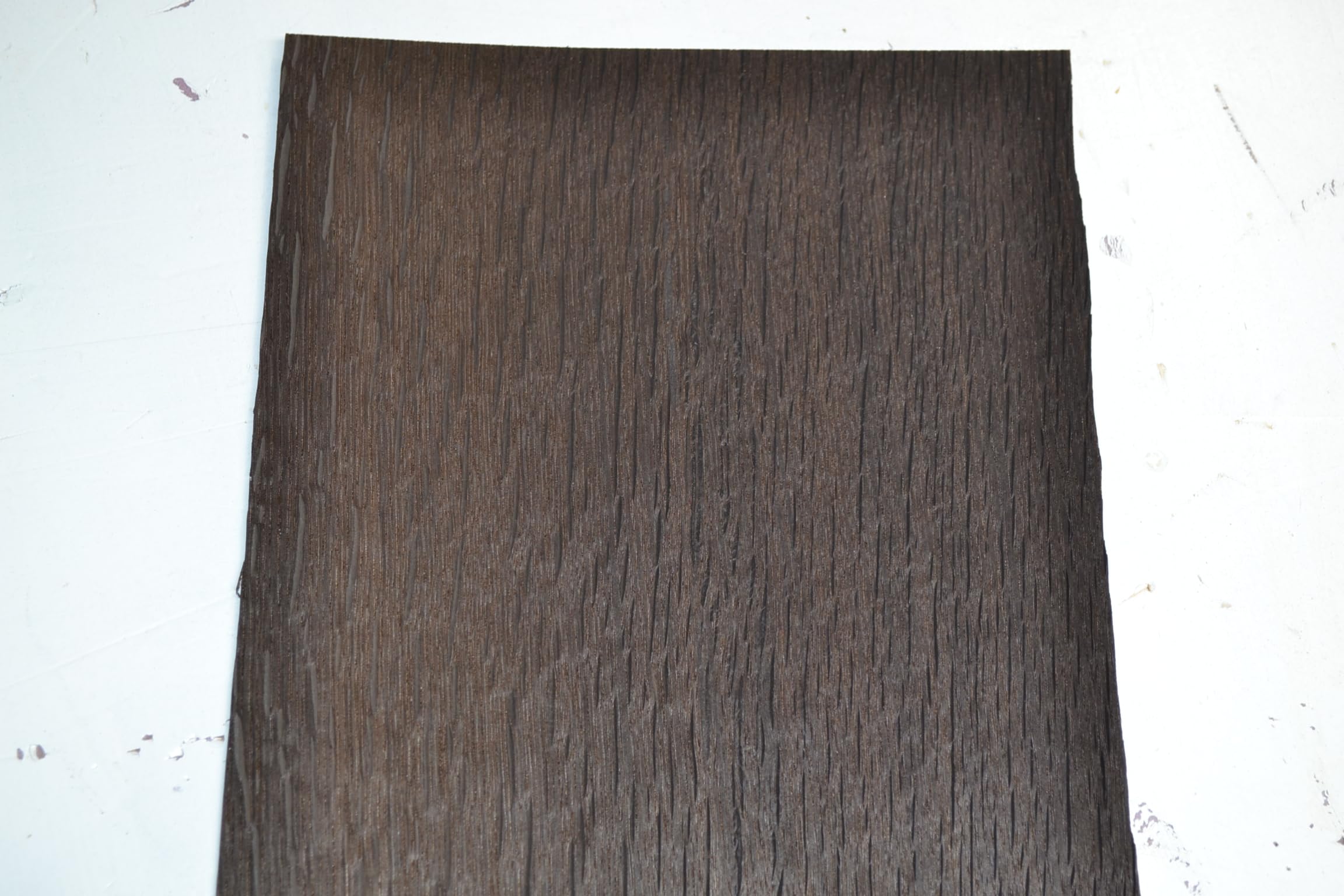 Fumed Oak Raw Wood Veneer Sheet 8 x 44 inches 1/42nd Thick