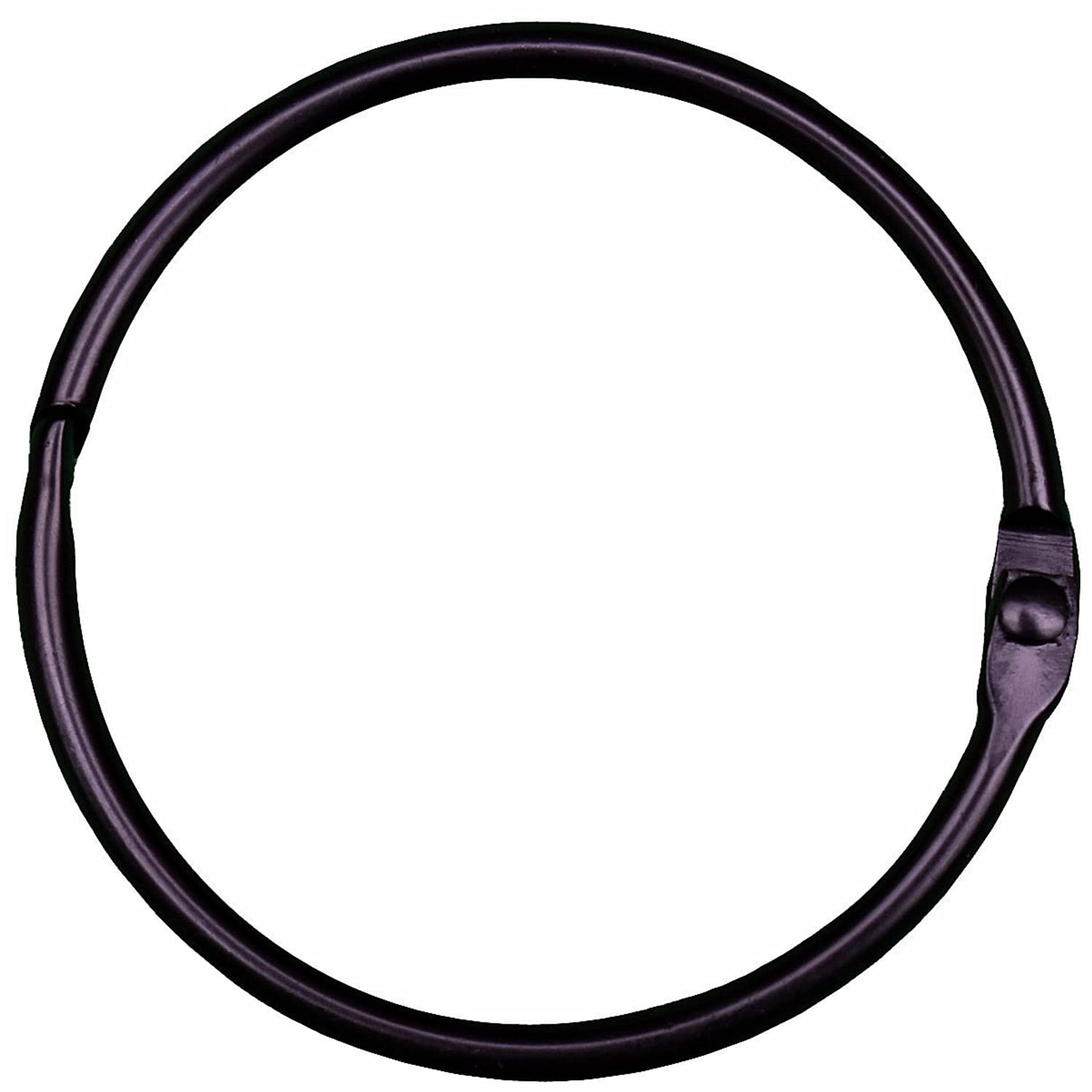 Black Shower Curtain Rings 2 Inch (12 Pack) Metal Round Ring Rustproof for Bathroom Rod