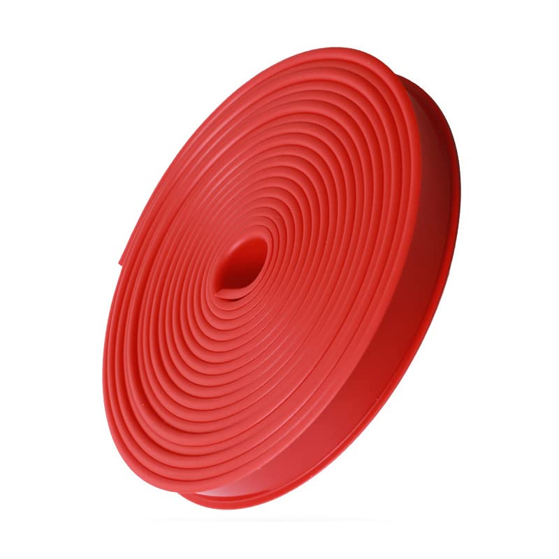 LKYJD 4m U Shape Veneer Edge Banding Strip, Self Adhesive Wood Edging Veneer Tape, Kitchen Worktop Edging Protectors Joining Strip, Edging Trim Sealing Strip, Tables and Chairs, Cabinets(Red-18mm)
