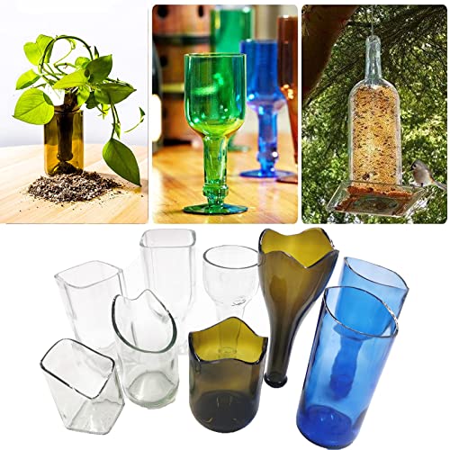 Arc Glass Bottle Cutter Portable DIY Bottle Cutting Tool Kits for Different Angles, Square & Round Bottle Cutting Machine with Complete Accessories for Beer, Whiskey, Wine…