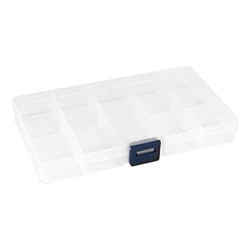 ZEONHEI 32 Pack 15 Grids Plastic Jewelry Organizer Box, Transparent Plastic Bead Storage Organizer Box with Adjusatble Dividers for Beads Earrings Rings Jewelry