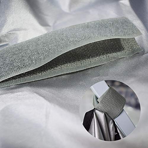 Patio Swing Cushion Cover Set 420D Waterproof - Swing Canopy Replacement Cover + Swing Cushion Cover for 3 Seater Swing Outdoor Swing Seat Cover Replacement, Grey
