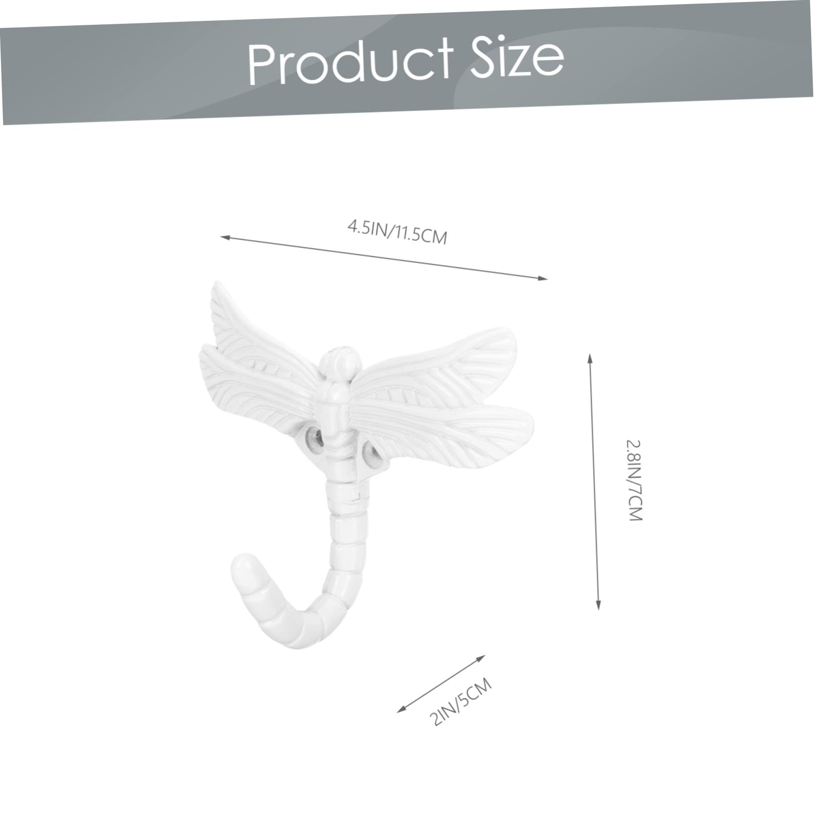 Cabilock 1 Set Dragonfly Hook Jacket Hooks Wall Mount Hooks Things Dragonfly Wall Art Key Hooks Home Storage Hooks Towel Rack Robe Hook Hanger Cute Wrought Iron White