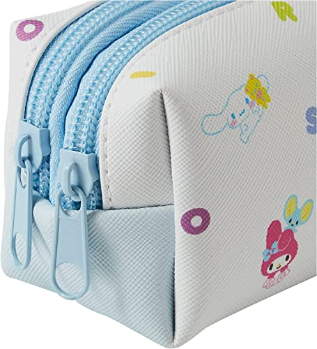 Tees Factory Sanrio SR-5540754CA W Zipper Slim Pen Pouch, Colorful, Alphabet