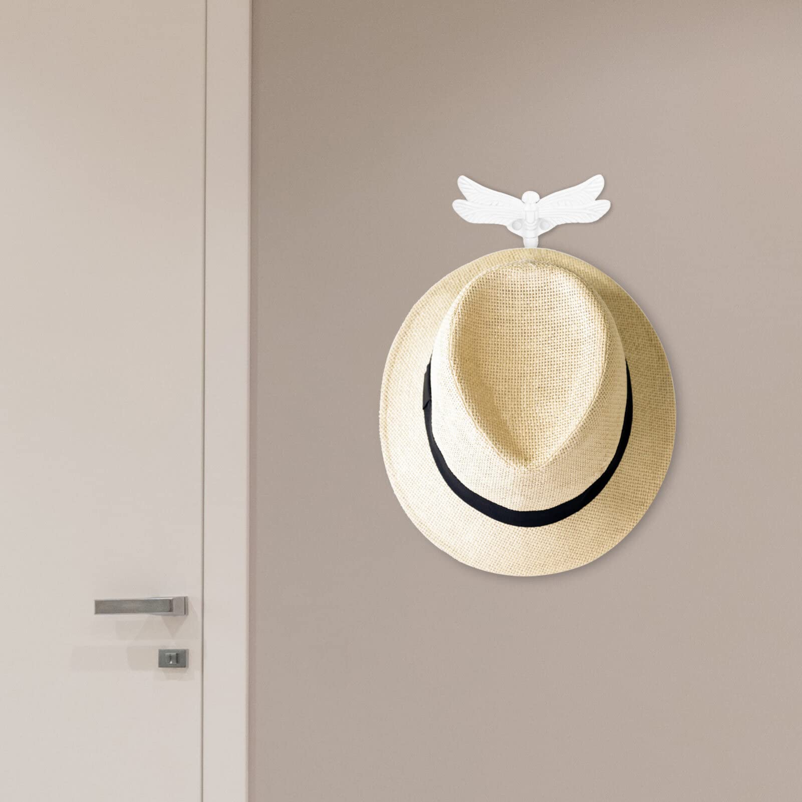 Zerodeko 1 Set Dragonfly Hook Decor Animal Coat Hangers Retro Keychain Metal Clothing Rack Heavy Duty Hook Wall Mounted Hanger Home Wall Hook Key Hanging Hook Aisle White Delicate