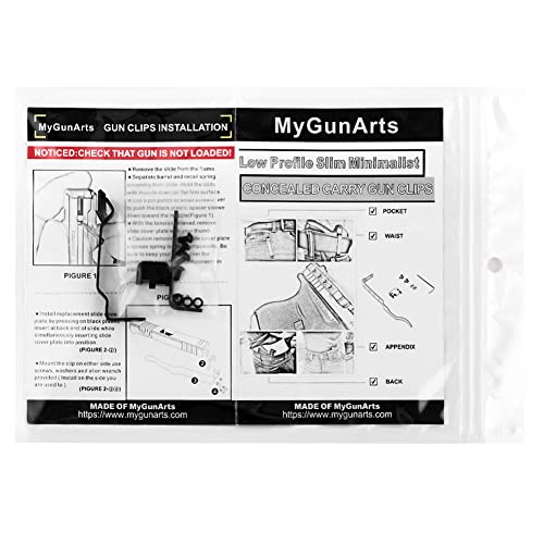 Low Profile Slim Minimalist Concealed Carry Gun Clips for Taurus GX4 IWB Holster