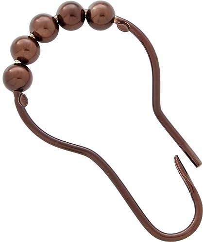 Signature Hardware 466818 Roller Ball Shower Curtain Rings - Set of 12 - Brushed Gold