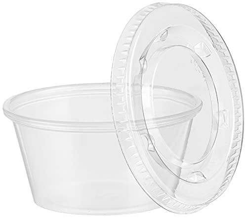 Polar Ice Disposable Plastic Glasses with Lids, 2-Ounce, Translucent, 500-Pack