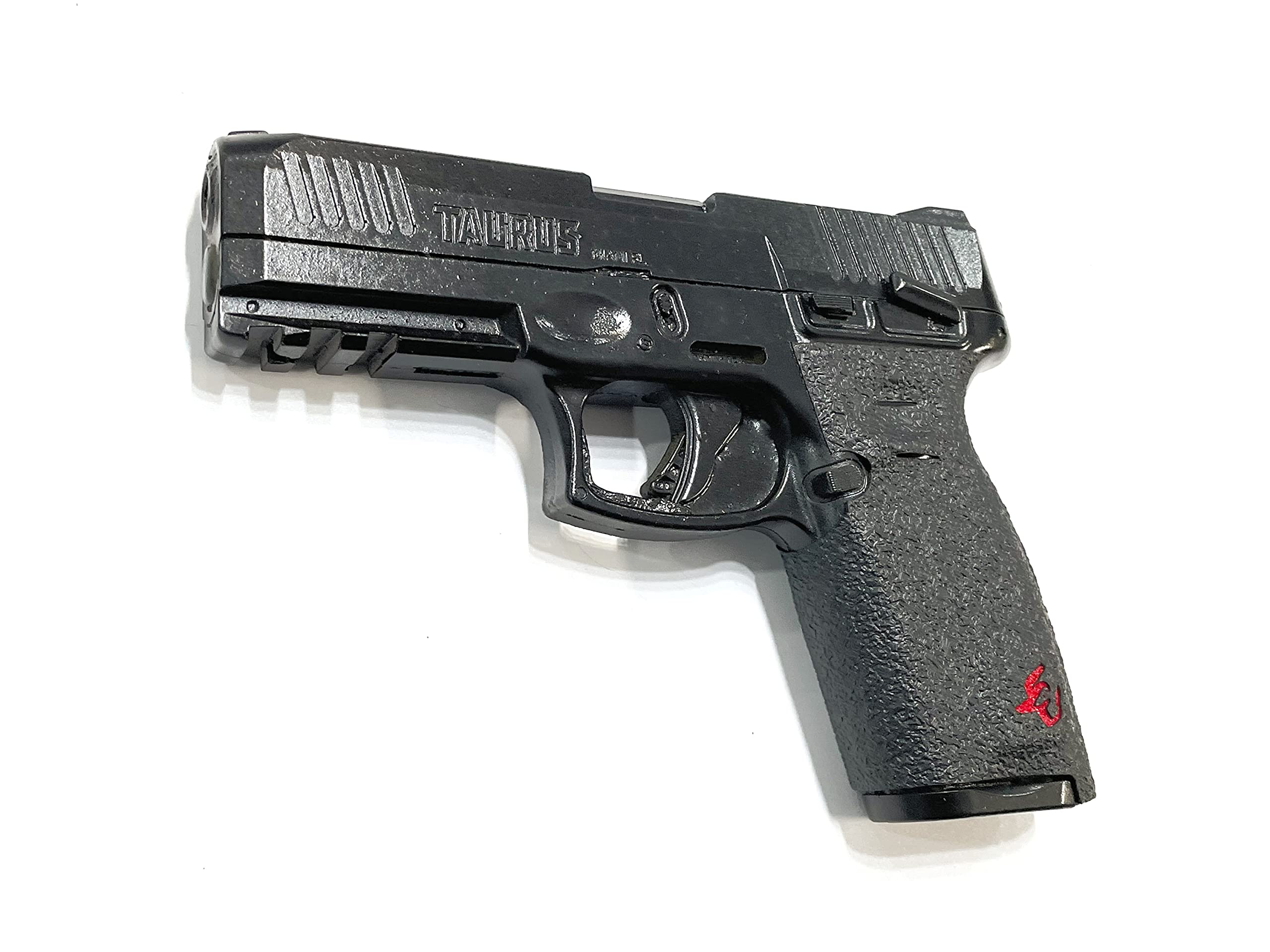 Handleitgrips Gun Grip Tape Compatible with Taurus G3C | Black Textured Rubber Pistol Grip Tape with Red Insert | Gun Accessories | Veteran Owned