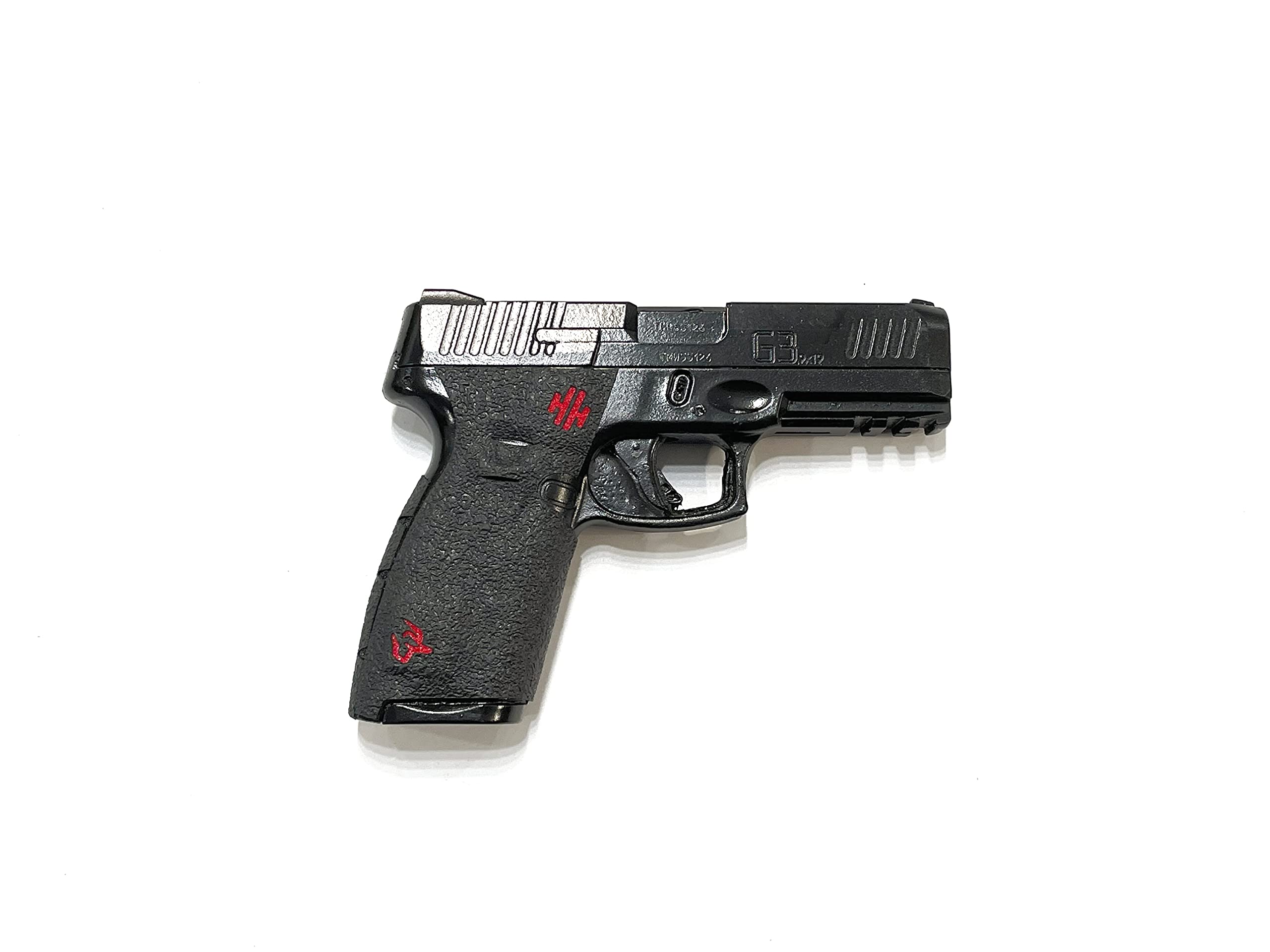 Handleitgrips Gun Grip Tape Compatible with Taurus G3C | Black Textured Rubber Pistol Grip Tape with Red Insert | Gun Accessories | Veteran Owned
