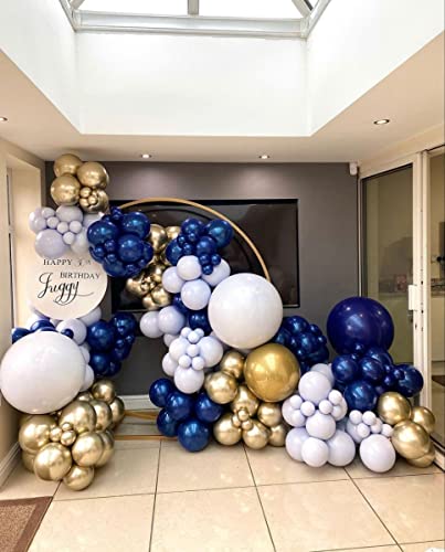 Kozee Navy Blue Double-Stuffed Balloons different sizes 63pcs18/10/5 inch Dark green balloon Garland kit For Wedding Birthday baby shower anniversary decorations