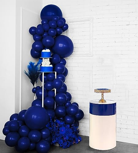 Kozee Navy Blue Double-Stuffed Balloons different sizes 63pcs18/10/5 inch Dark green balloon Garland kit For Wedding Birthday baby shower anniversary decorations