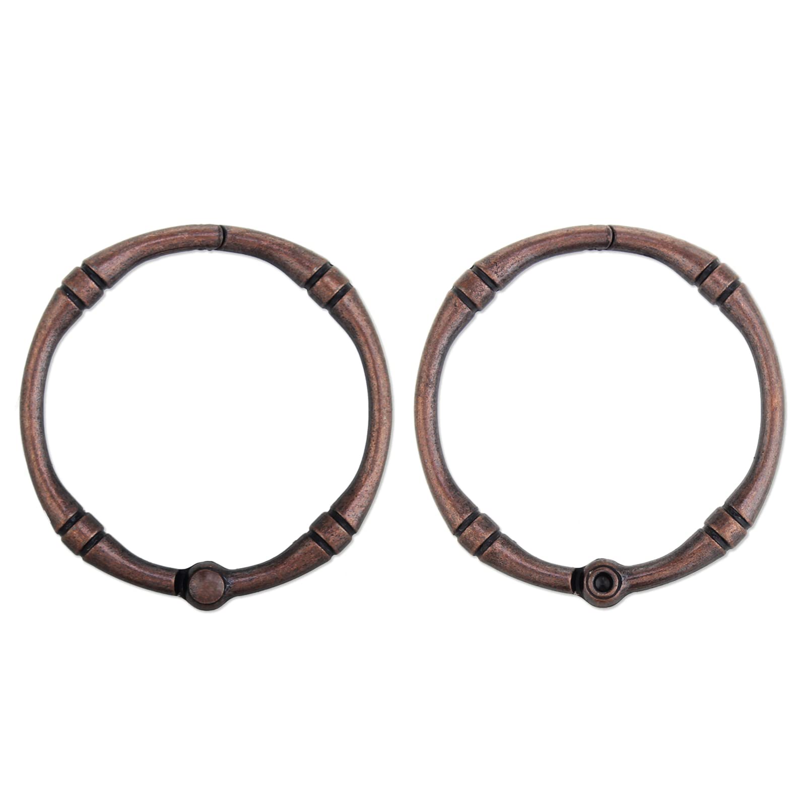 TCMAO Shower Curtain Hooks, Rustproof Decorative Shower Curtain Rings Metal Round Shower Hooks for Bathroom Shower Rod, 12 Pack (Oil Rubbed Bronze)