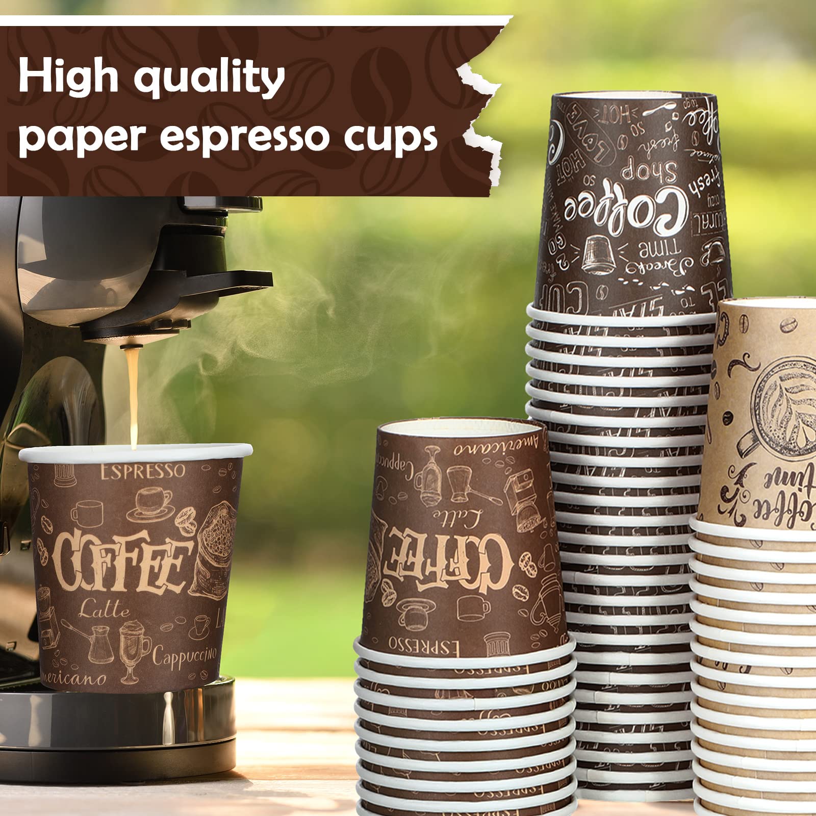 Dingion 900 Pack 4oz Small Disposable Espresso Coffee Cups Hot Cold Drinking Paper Cups for Home, Office, Cafe, Restaurant, Travel, Party, Picnic, Travel and Events