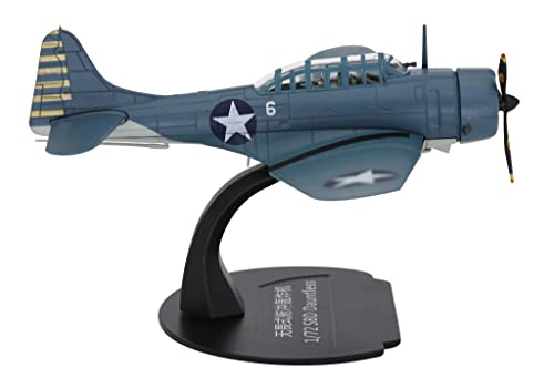 TANG DYNASTY 1:72 SBD Dauntless Dive Bomber Metal Plane Model,United States Navy,World War II, Military Airplane Model,Diecast Plane,for Collecting and Gift