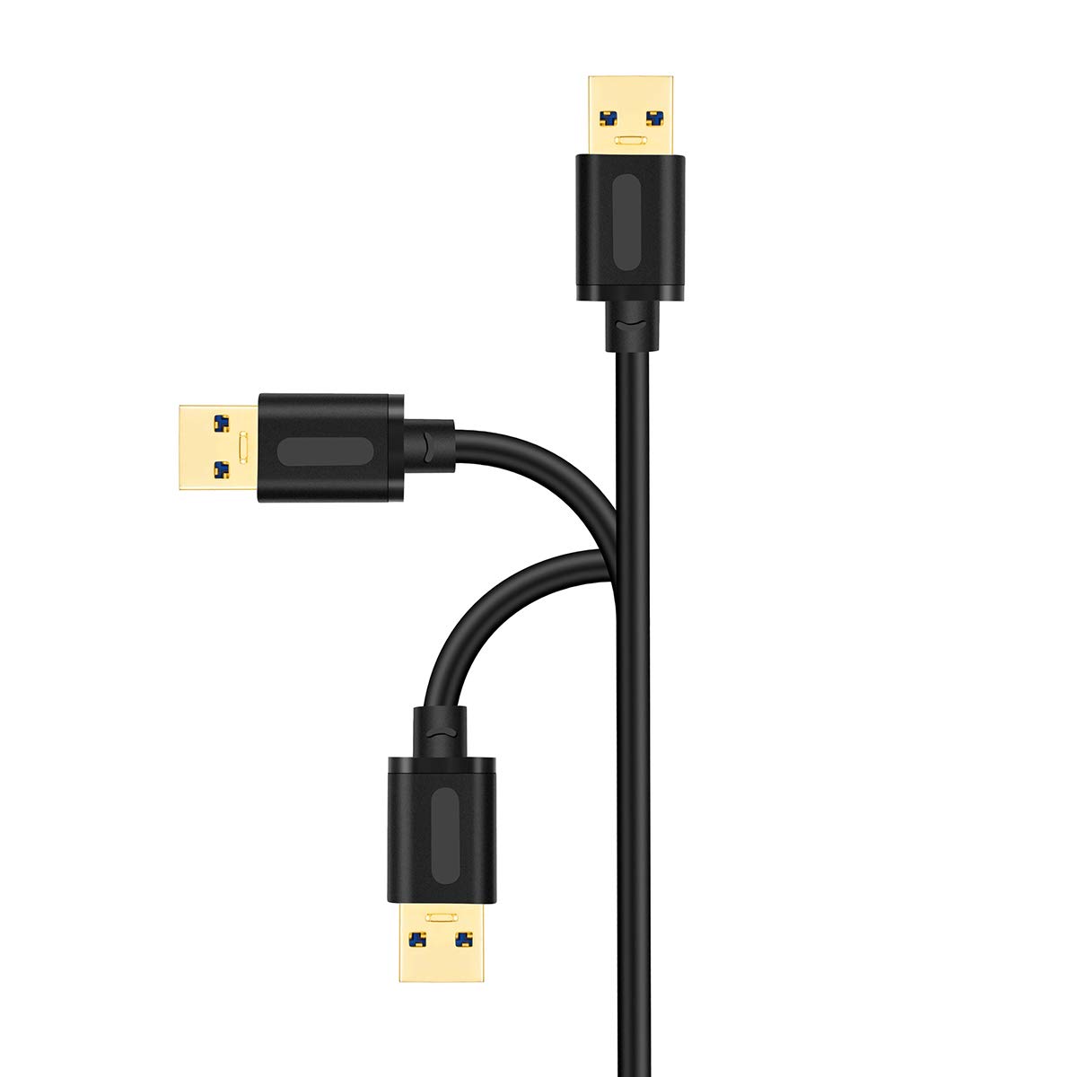 Jelly Tang USB 3.0 A to A Male Cable 6Ft,USB to USB Cable USB Male to Male Cable USB Cord with Gold-Plated Connector for Hard Drive Enclosures, DVD Player, Laptop Cooler (6Ft/1.8M)
