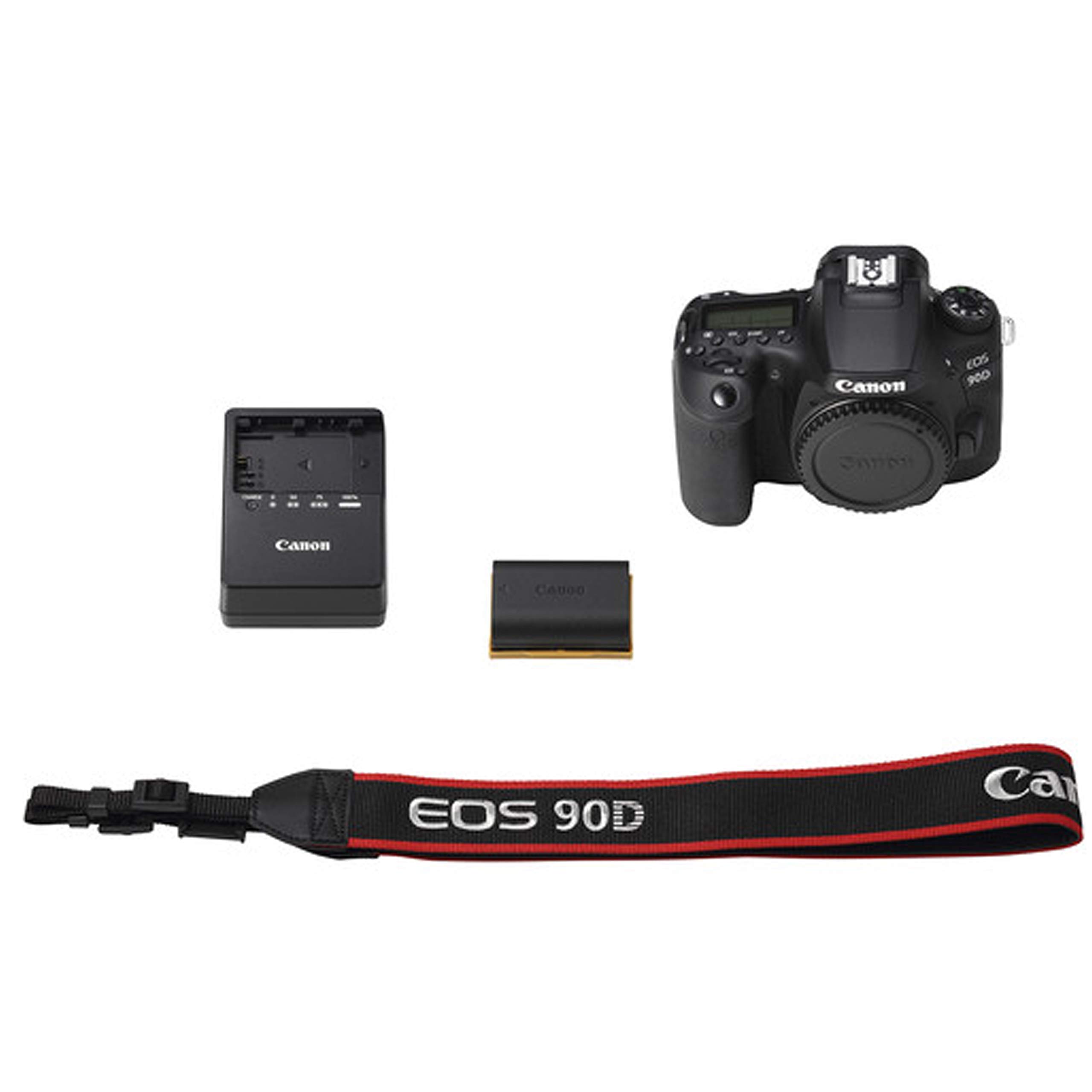 Canon EOS 90D DSLR Camera w/EF-S 18-55mm F/4-5.6 STM + 75-300mm F/4-5.6 III + 128GB Pro Speed Memory + Case + Tripod + Software Pack -Proffesional Bundle (Renewed)