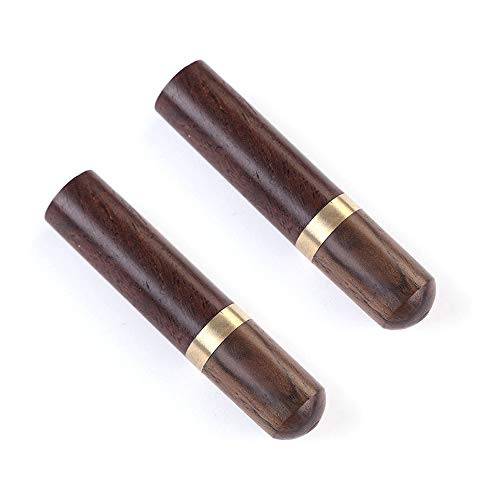WUTA Wood Needle Case Durable Practical Wood Box Leather Knitting Craft DIY Tool Sewing Needle Storage Box Tube Container,1 Pack Blackwood