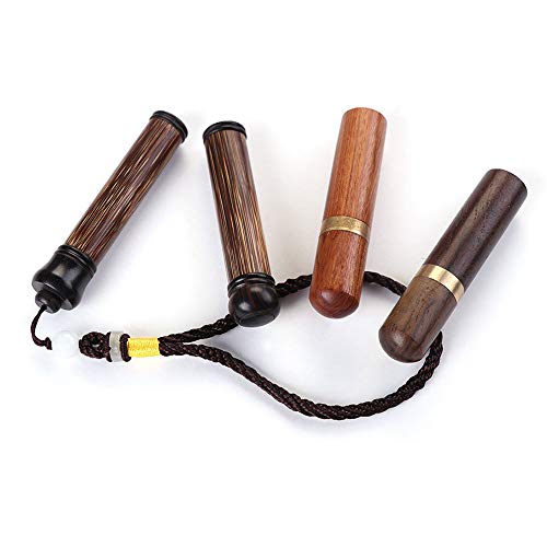 WUTA Wood Needle Case Durable Practical Wood Box Leather Knitting Craft DIY Tool Sewing Needle Storage Box Tube Container,1 Pack Blackwood