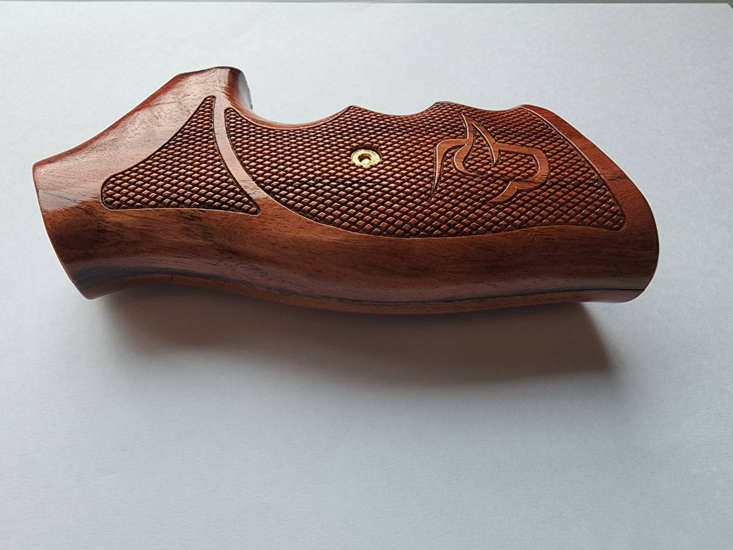 BMPL Hardwood Luxury Laser Grips Compatible with Taurus Medium/Large Frame.357 M44, 65, 66, 80, 82, 83, 96, 431, 441, 607, 608, 669 Revolver Handmade, Brown,Red