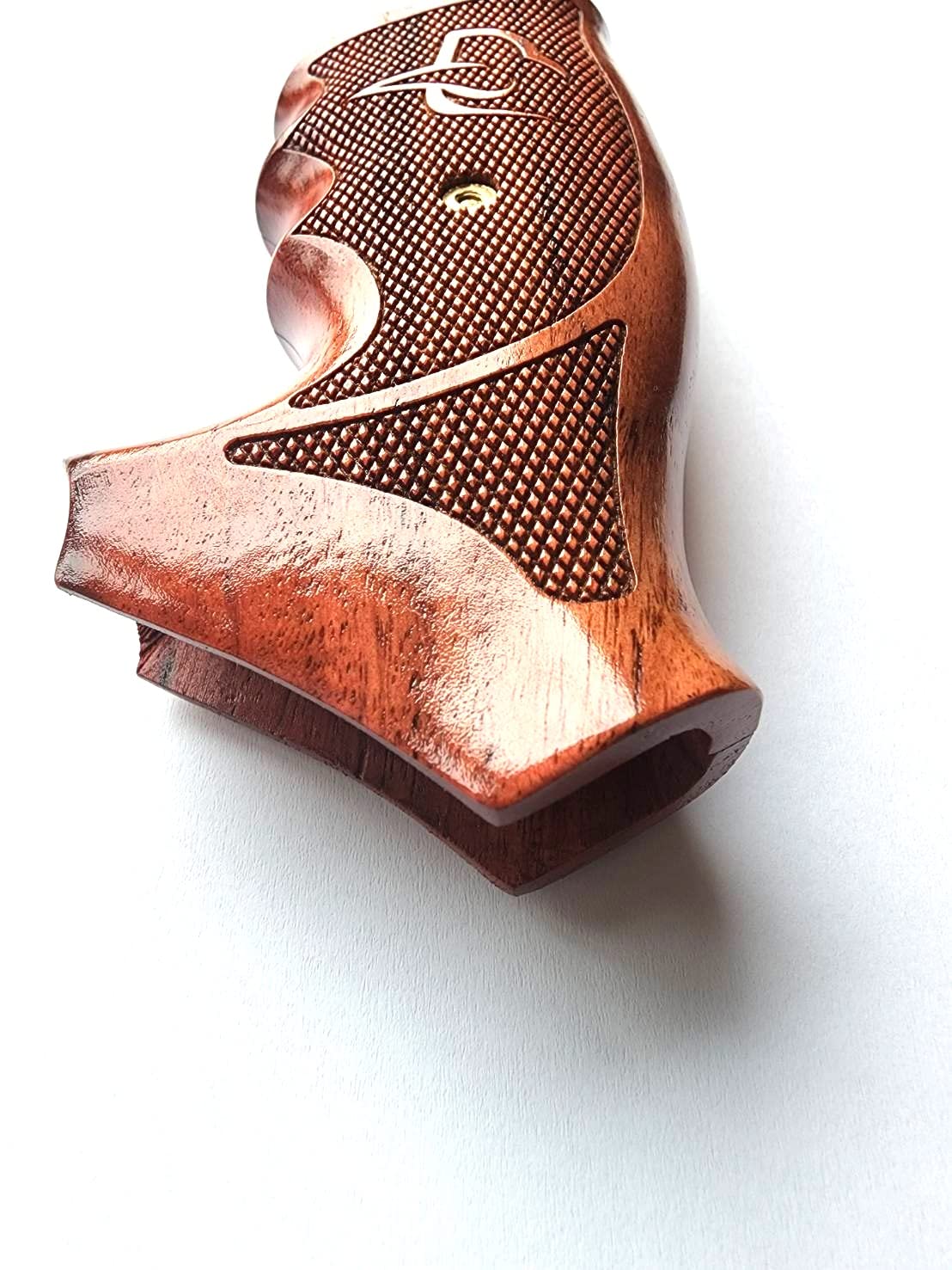 BMPL Hardwood Luxury Laser Grips Compatible with Taurus Medium/Large Frame.357 M44, 65, 66, 80, 82, 83, 96, 431, 441, 607, 608, 669 Revolver Handmade, Brown,Red