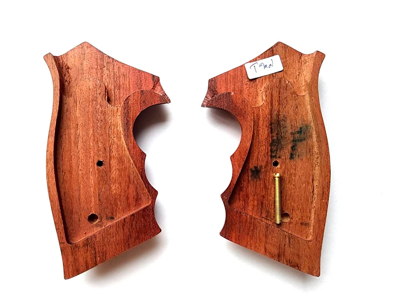 BMPL Hardwood Luxury Laser Grips Compatible with Taurus Medium/Large Frame.357 M44, 65, 66, 80, 82, 83, 96, 431, 441, 607, 608, 669 Revolver Handmade, Brown,Red