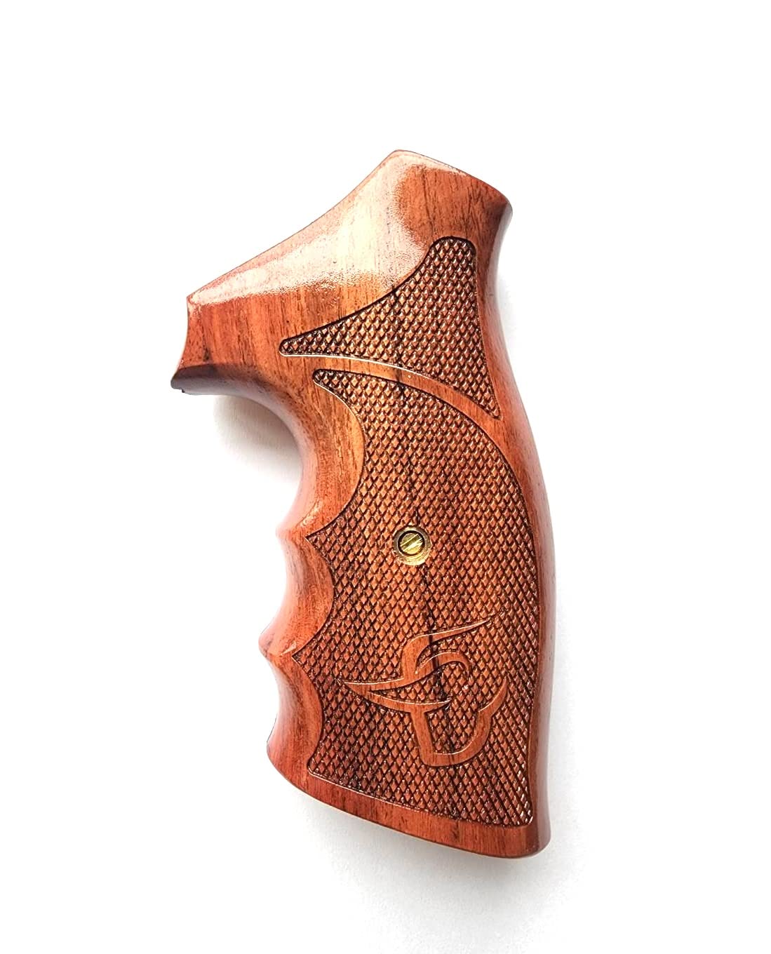 BMPL Hardwood Luxury Laser Grips Compatible with Taurus Medium/Large Frame.357 M44, 65, 66, 80, 82, 83, 96, 431, 441, 607, 608, 669 Revolver Handmade, Brown,Red