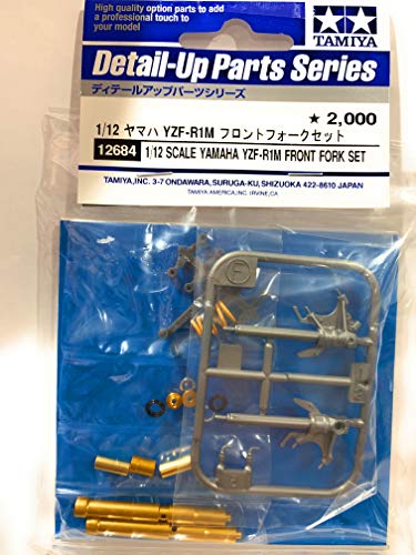 TAMIYA 12684 – 1:12 Fork Set Yamaha YZF-R1M 14133, Model Building, Plastic Kit, Hobby, Crafts, Gluing, Model Kit, Model, Assembly