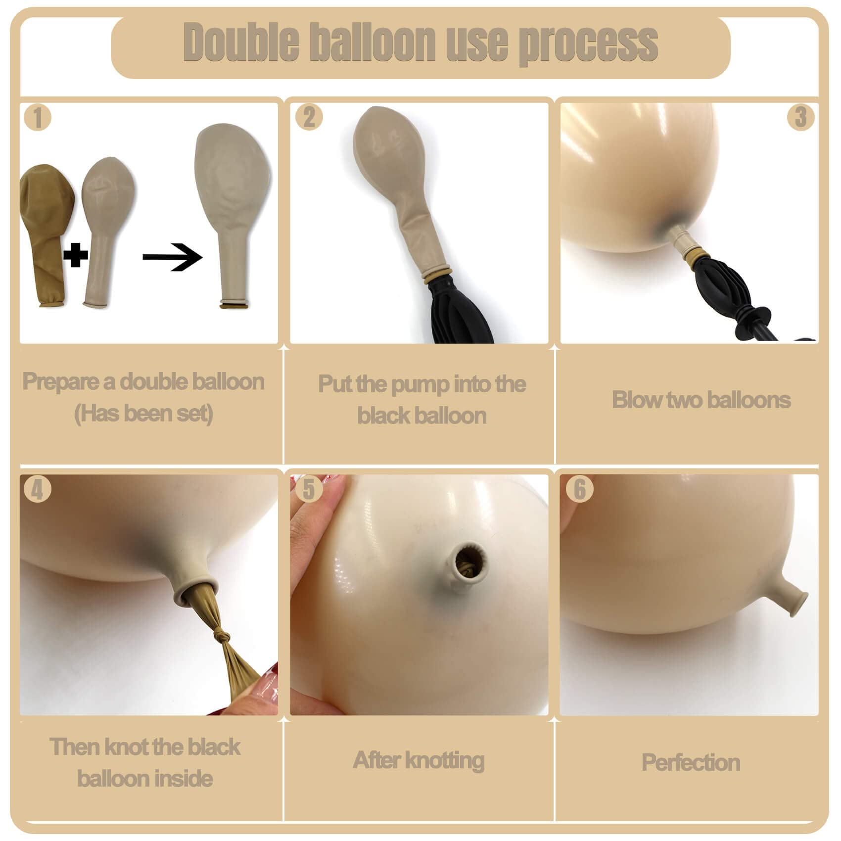 130Pcs Brown Balloons Garland Kit Arch Nude Neutral Double-Stuffed Cream Peach Blush Coffee for Teddy Bear Baby Shower Wedding Birthday Party Decorations…